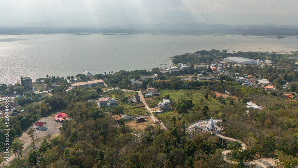 Aerial view of the skywalk in Phayao province of Thailand. Located on ...
