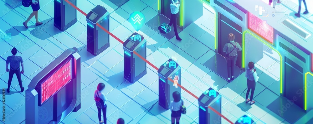 Implementing facial recognition at a security checkpoint Theme security ...