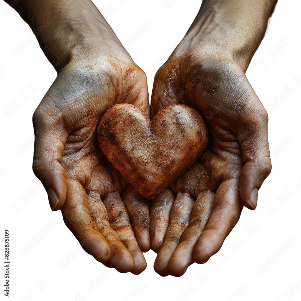 Gesture series hands symbolically form a heart On isolated transparent ...