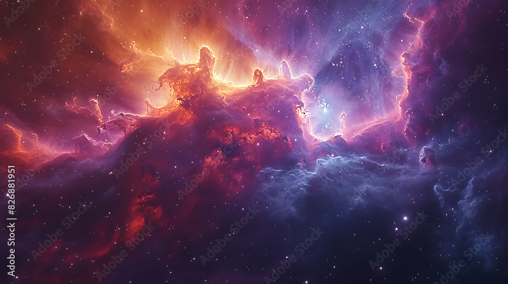 Prompt Trifid Nebula with its distinct regions of emission reflection ...