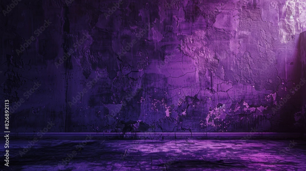 Frightening dark wall with faint, eerie shadows moving, set in a surreal purple night ...