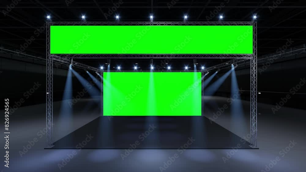 Motion Empty Booth Design for mockup and Corporate identity,Display ...