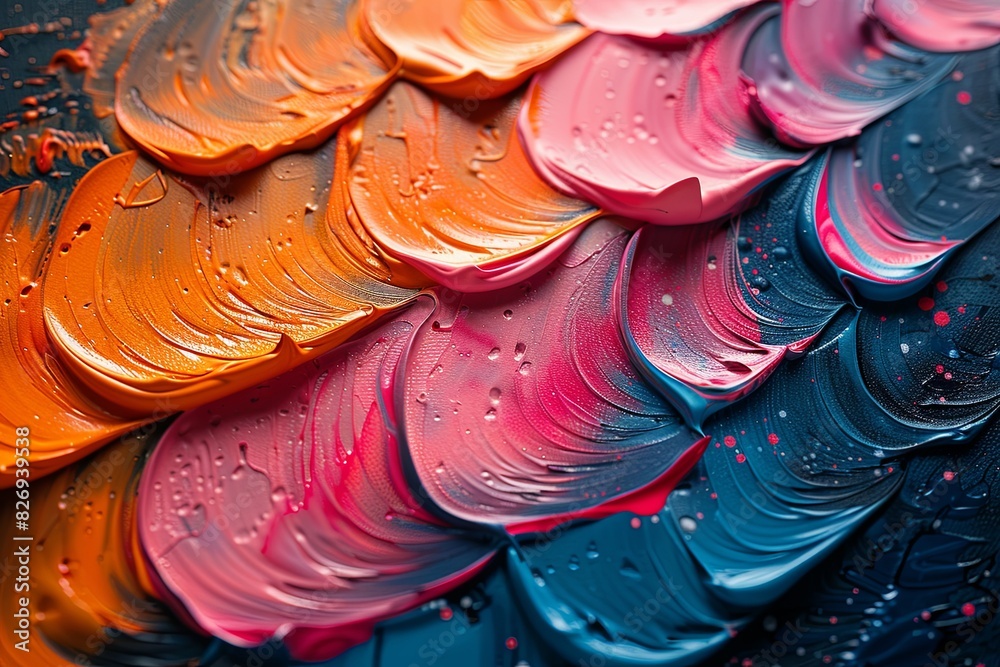 Using acrylic paints, apply layers of color with deliberate ...