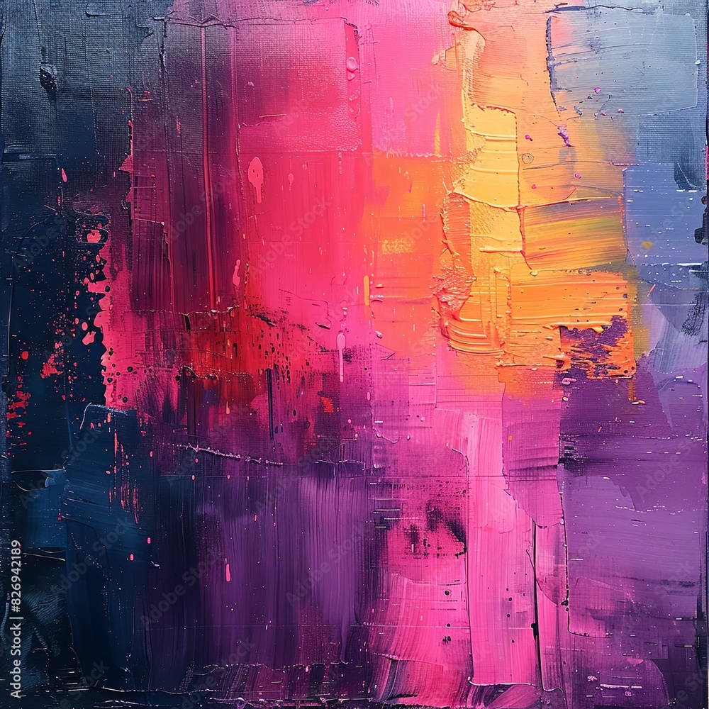 Using acrylic paints, apply layers of color with deliberate ...