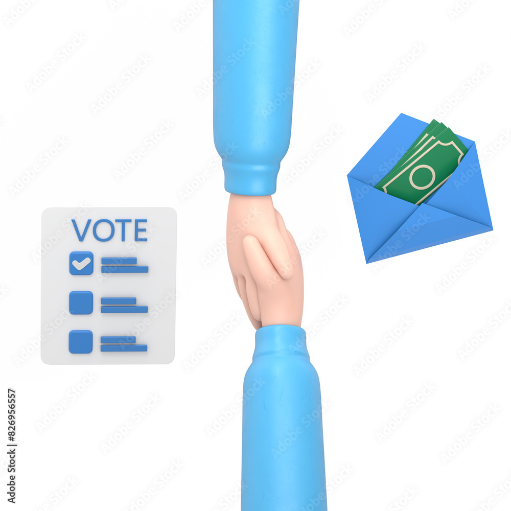 Transparent Backgrounds Mock-up.3D hand putting voting paper in ballot ...