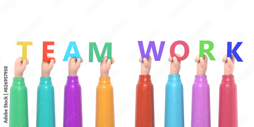 Transparent Backgrounds Mock-up.Hands hold the letters with the word ...