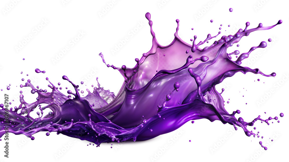 Electric Purple Splash – High Contrast: A striking purple liquid splash ...