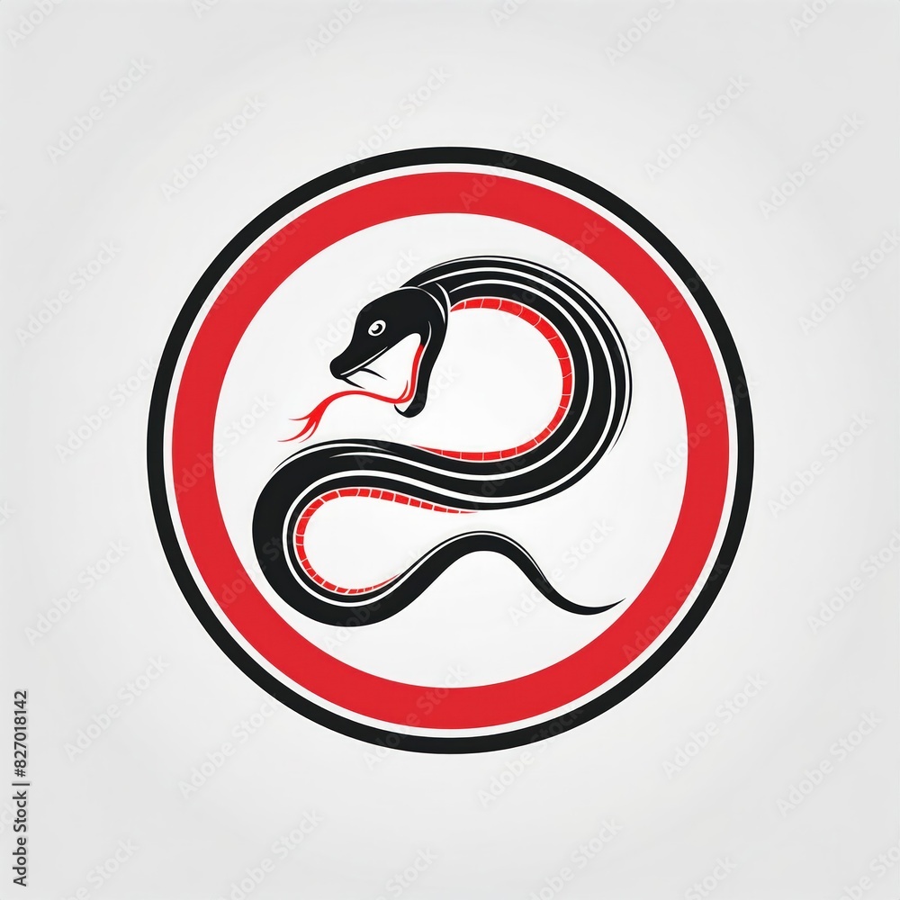 snake icon or snake logo. logo iconic snake chinese, circel logo snake ...
