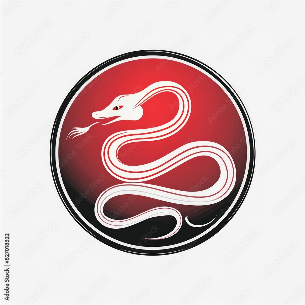 snake icon or snake logo. logo iconic snake chinese, circel logo snake ...