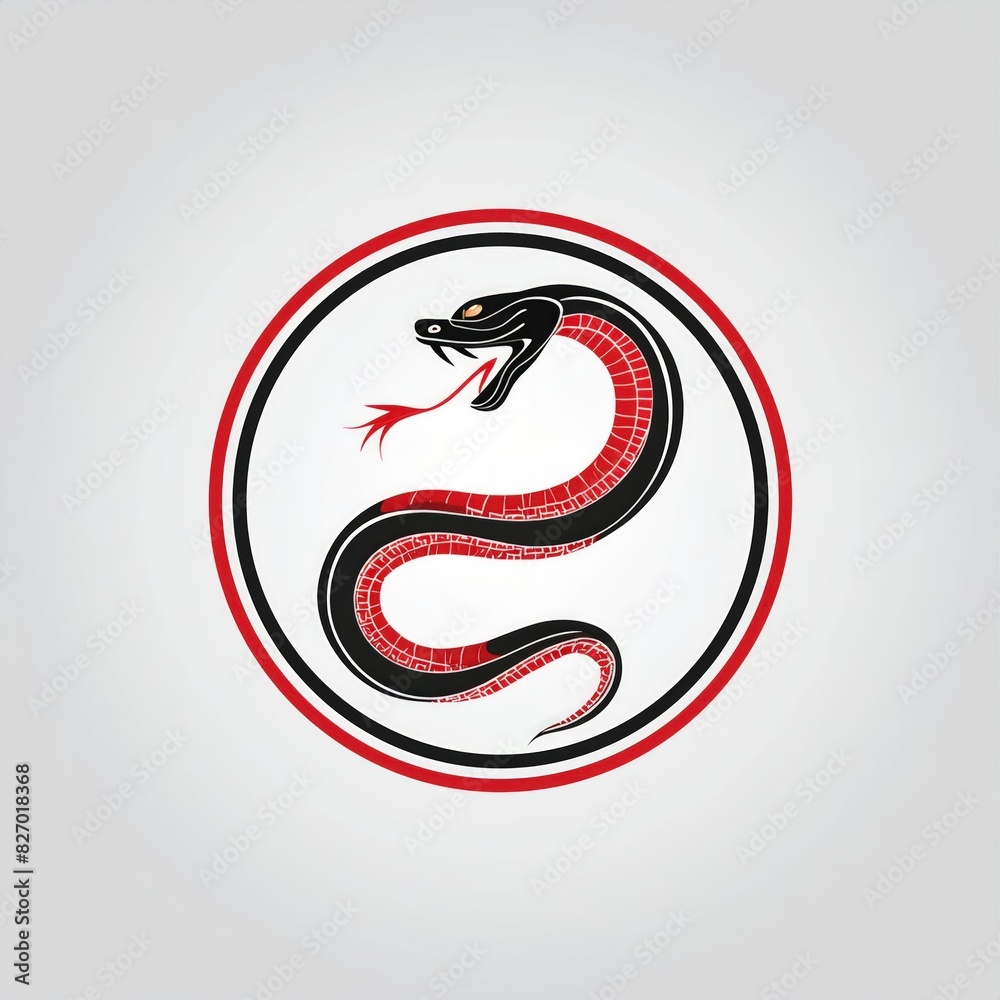 snake icon or snake logo. logo iconic snake chinese, circel logo snake ...