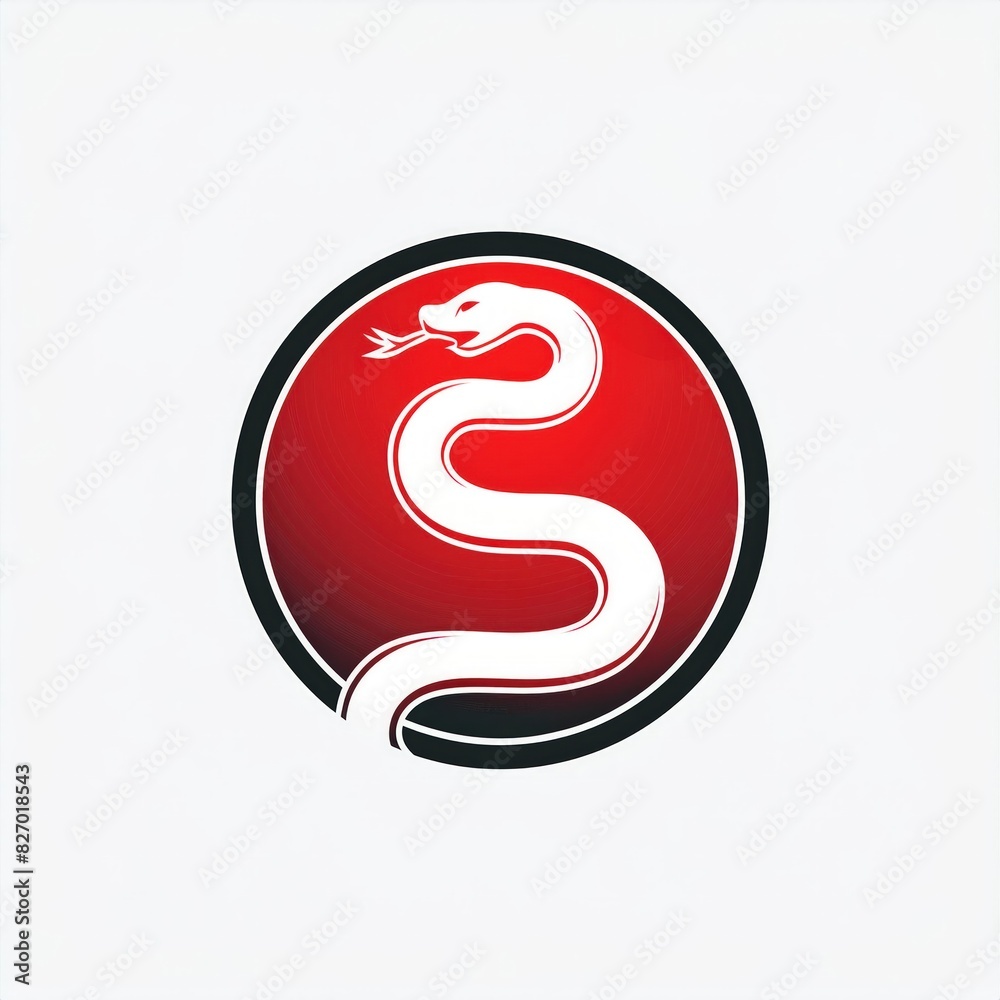 snake icon or snake logo. logo iconic snake chinese, circel logo snake ...