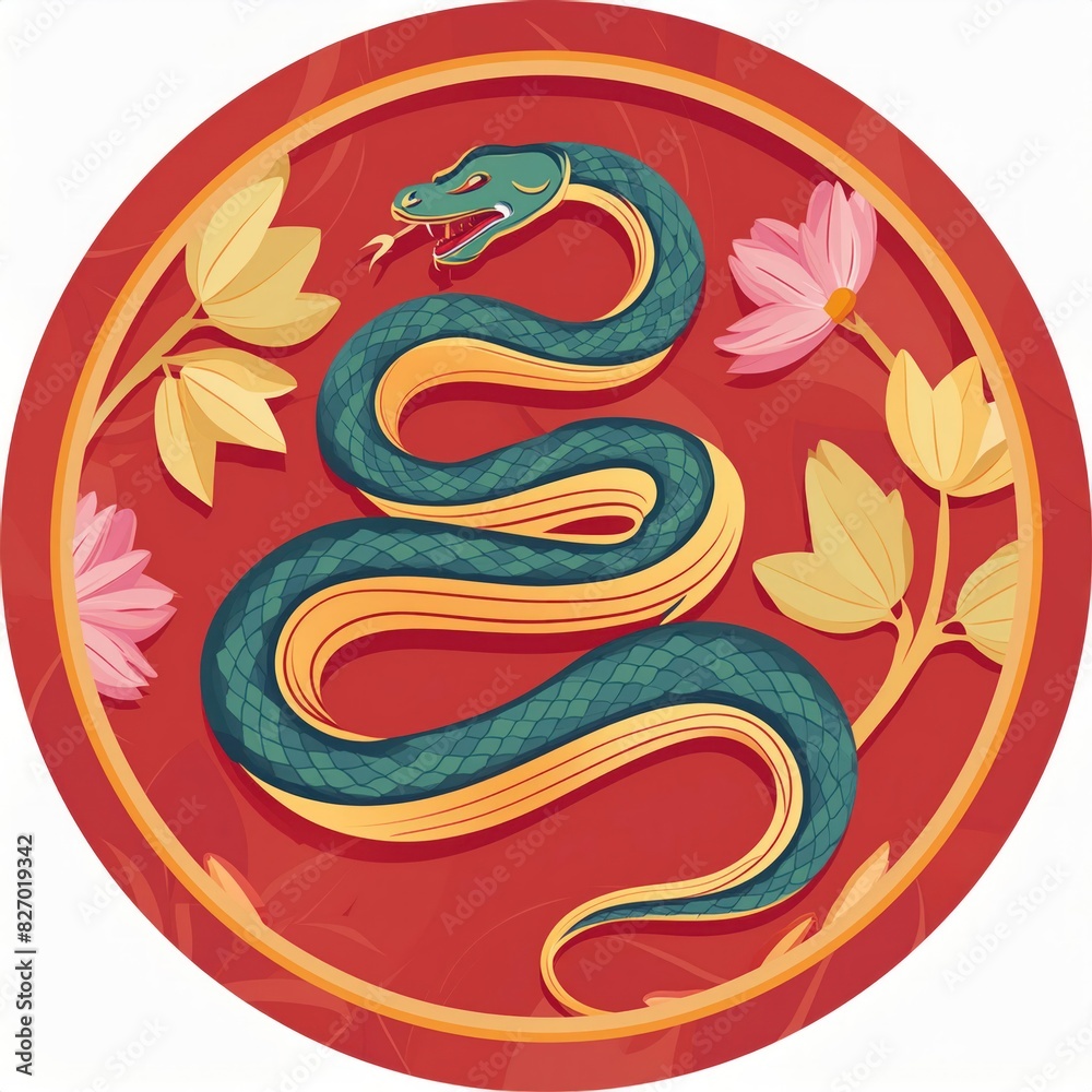 snake icon or snake logo. logo iconic snake chinese, circel logo snake ...