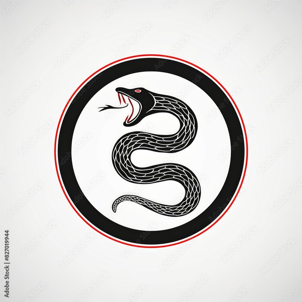 snake icon or snake logo. logo iconic snake chinese, circel logo snake ...