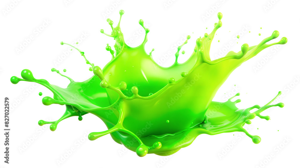 Neon Green Splash – Eye-Catching Highlight: A neon green liquid splash ...