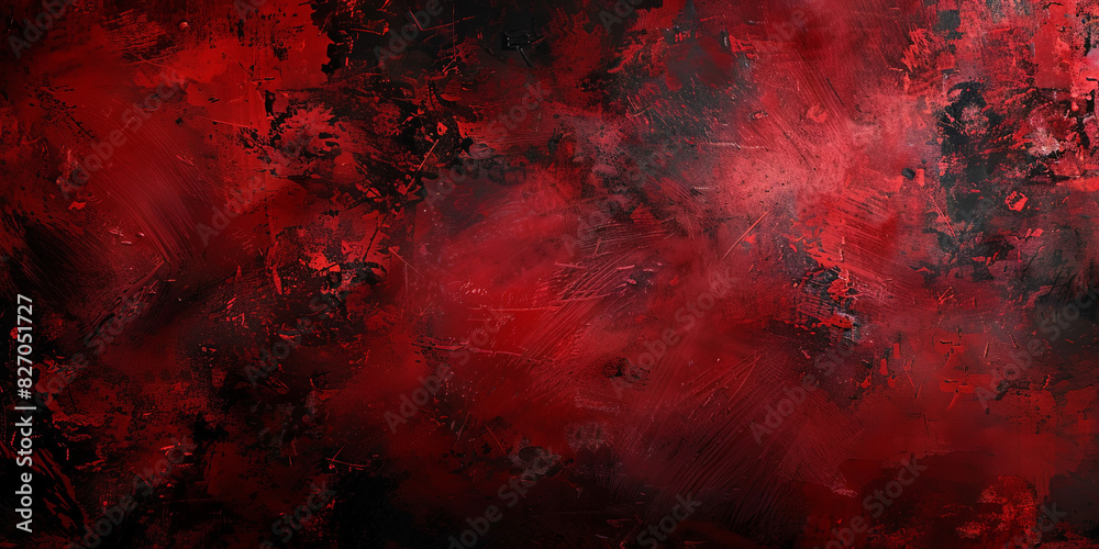 Abstract red and black textured background with dynamic brush strokes ...