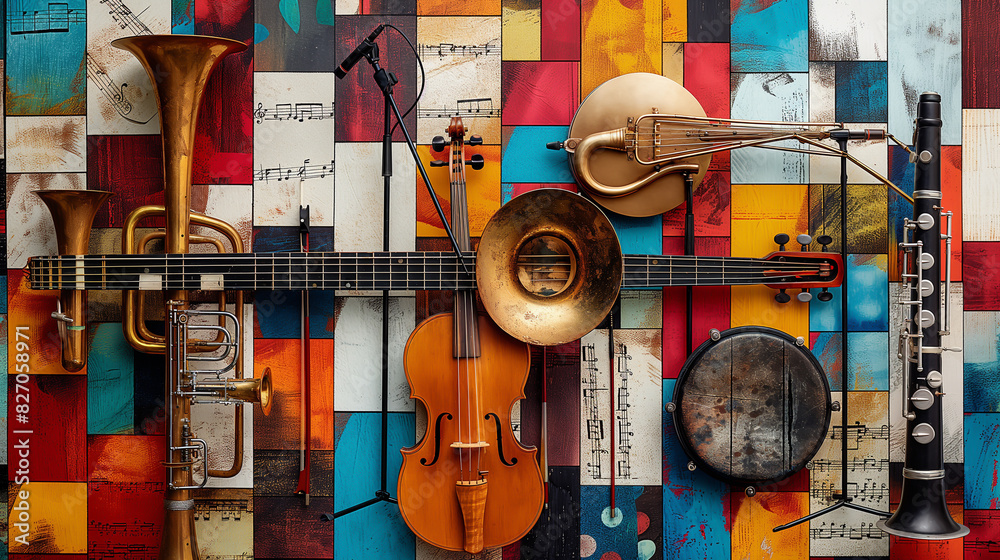 Graphic images of vintage concert posters and album covers. which ...