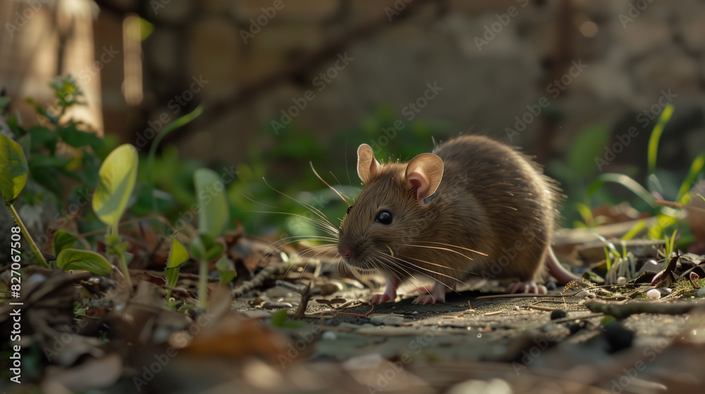 The little mouse is very cute and funny. It has a round, soft body ...