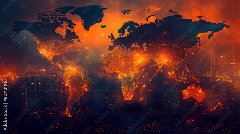 A world map with a dynamic heatmap depicting the rise and fall of ... A world map with a dynamic heatmap depicting the rise and fall of ...