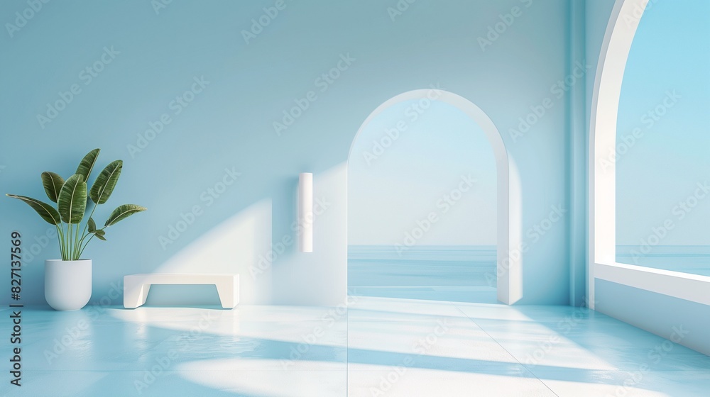 Aesthetic and beautiful minimalism architecture background featuring ...