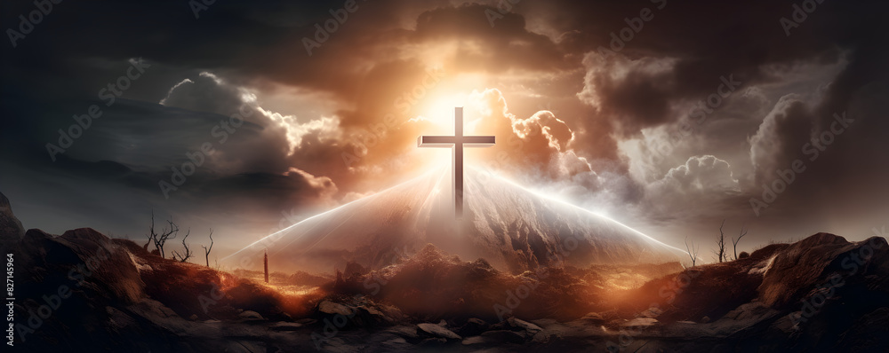 Christian background with Christian cross symbol, Graceful Reverence ...