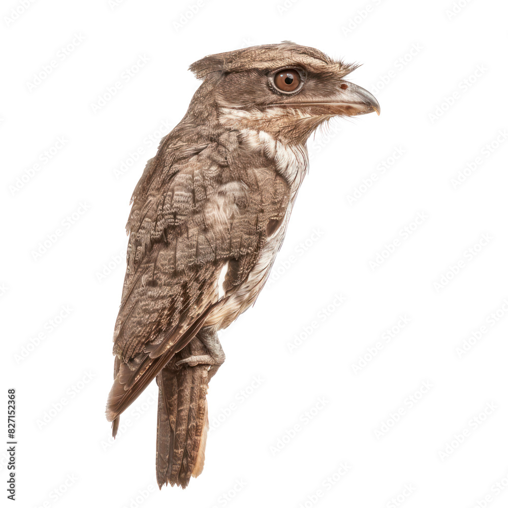 Potoo bird fly full body isolate on transparency background PNG Stock ...