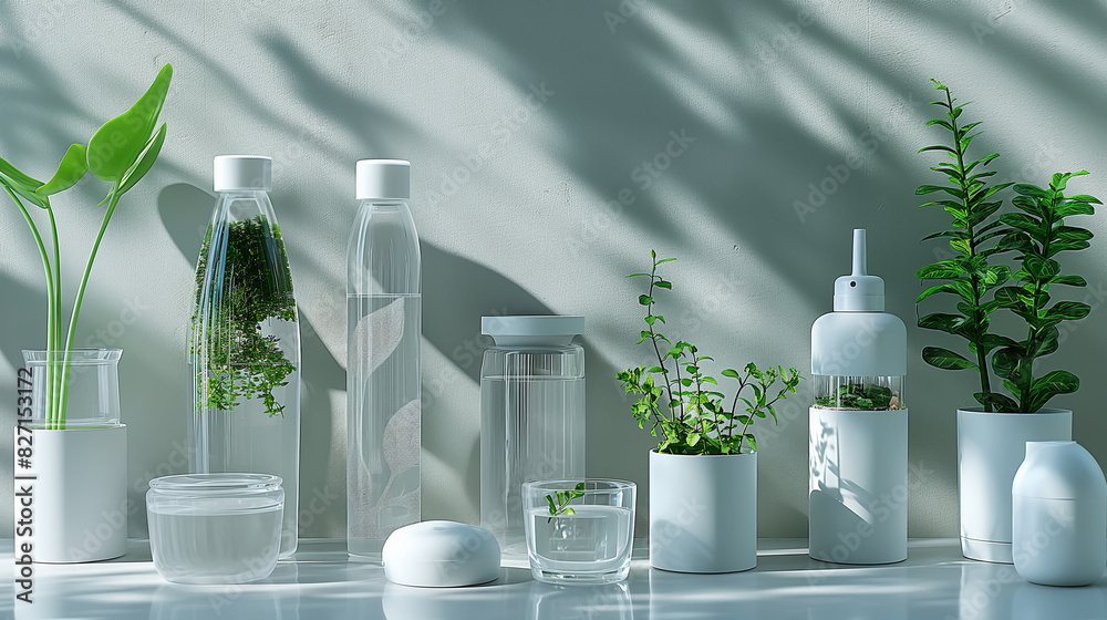 Create a variety of consumer products made from bioplastics. It shows ...
