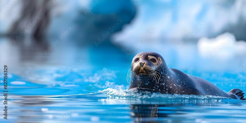Graceful Movement: A Weddell Seal Gliding Through Tranquil Ocean Waters ...