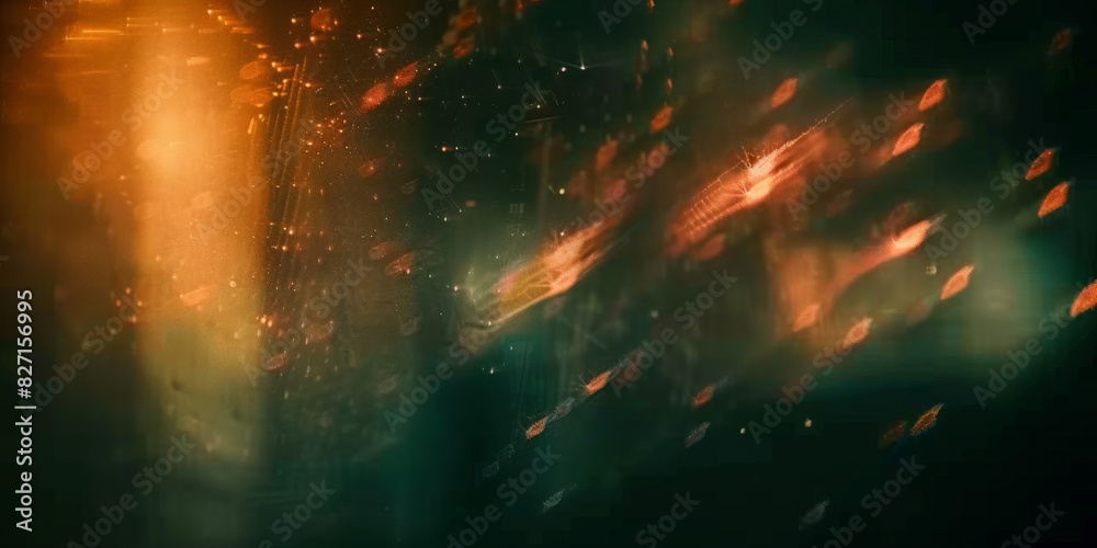 A VHS vhs screen grab of green background with yellow, red and blue ...