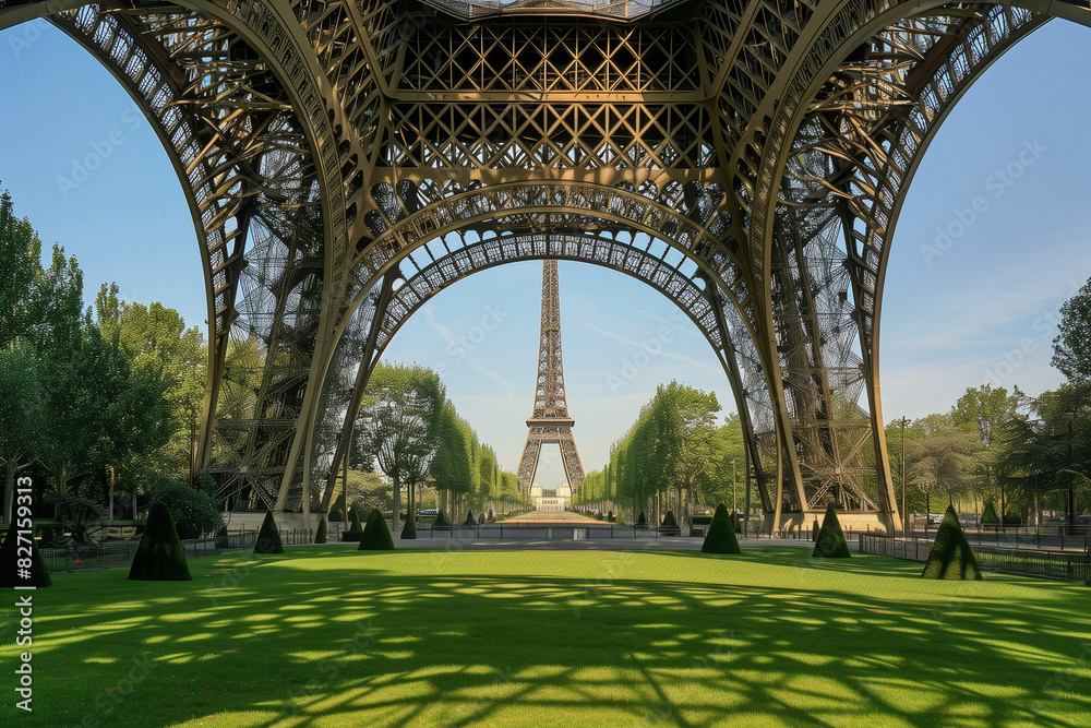 The Eiffel Tower's iron lattice structure is both aesthetically ... The Eiffel Tower's iron lattice structure is both aesthetically ...