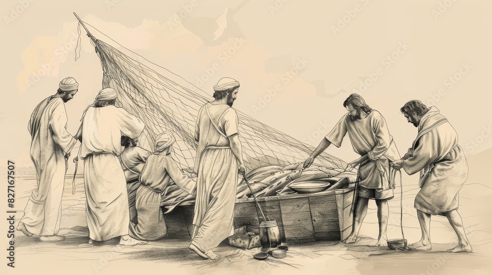 Miraculous Catch of Fish with Peter Hauling Net Bursting with Fish at ...