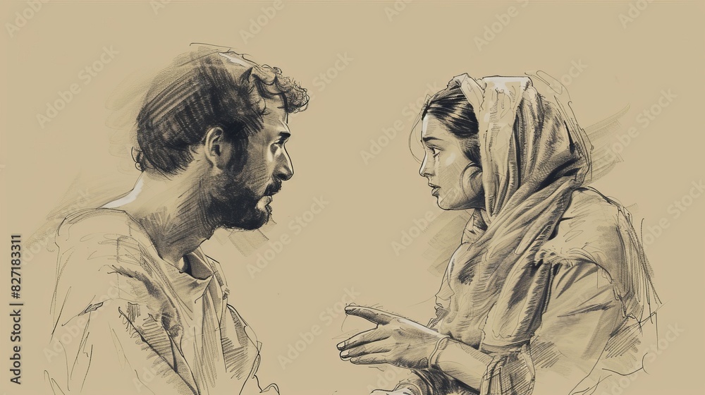 Biblical Illustration of Peter Denying Jesus Three Times, Rooster ...