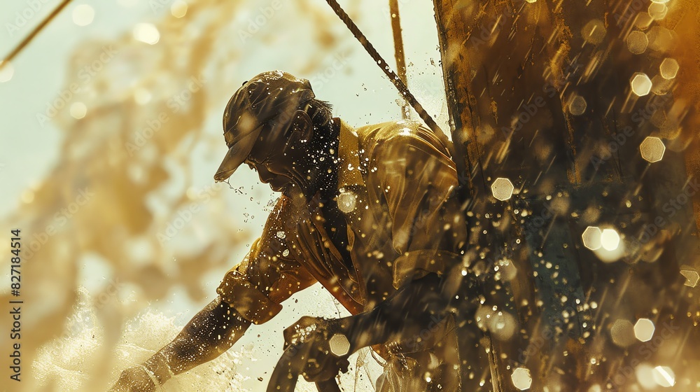 A person working in muddy water, highlighting the hard work and ...