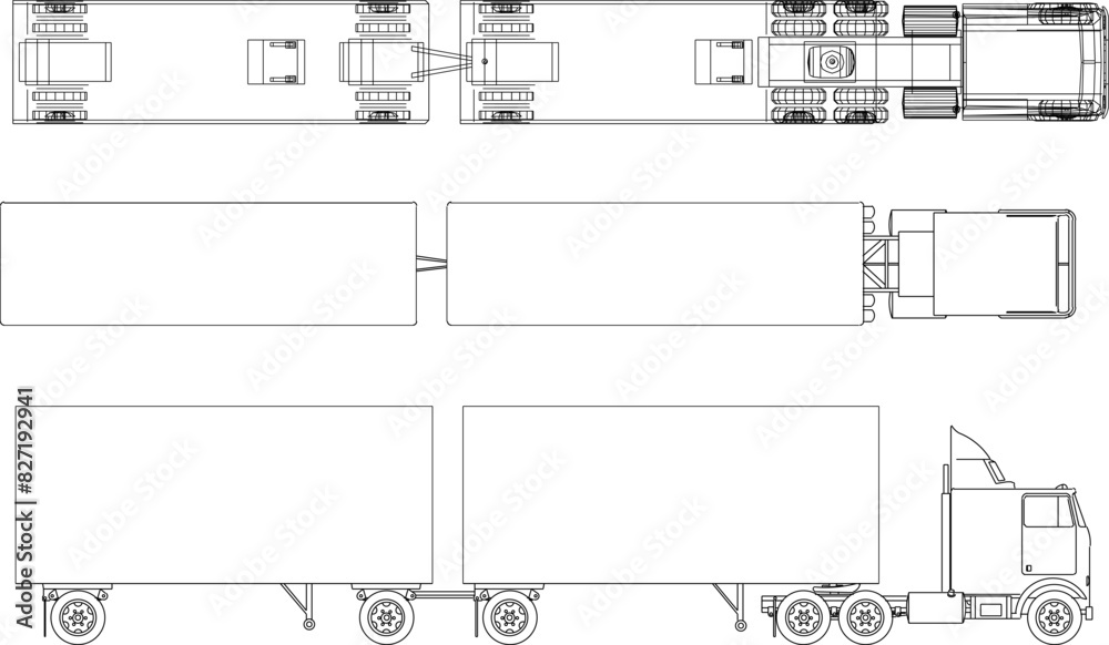 Vector illustration sketch of detailed design drawing for ...