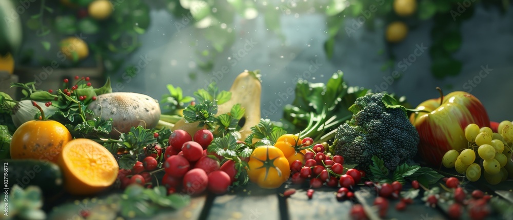 Medicinal Plants Fruits and vegetables with medicinal properties Stock ...