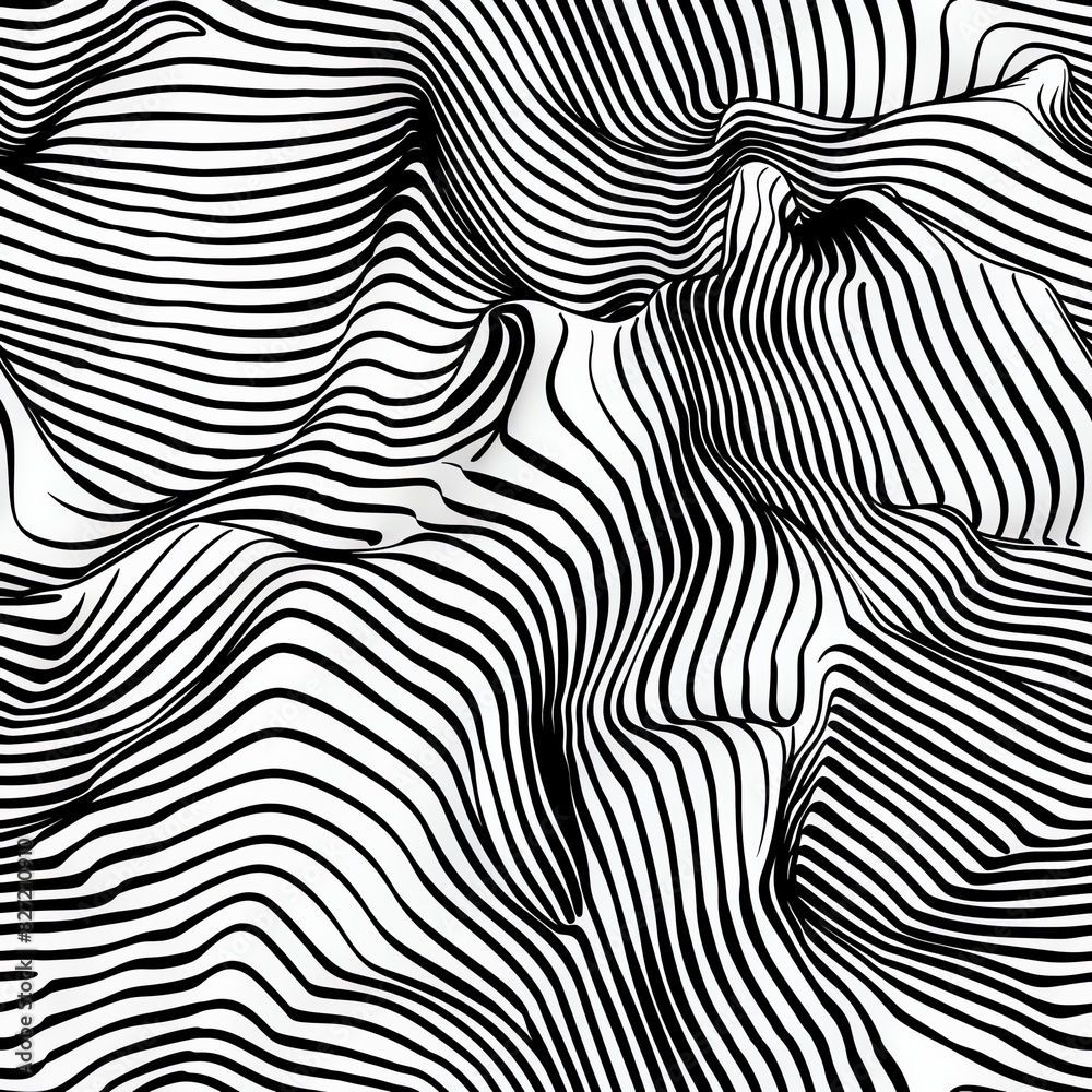 High-resolution image of an abstract simple line art piece, showcasing ...
