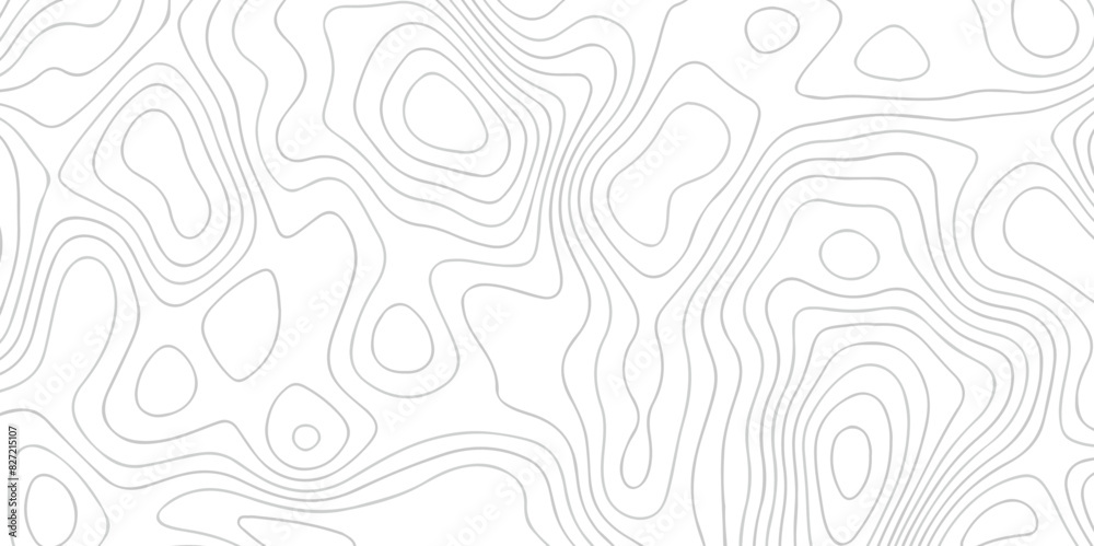 Black and white wave Seamless line. Vector geographic contour map ...