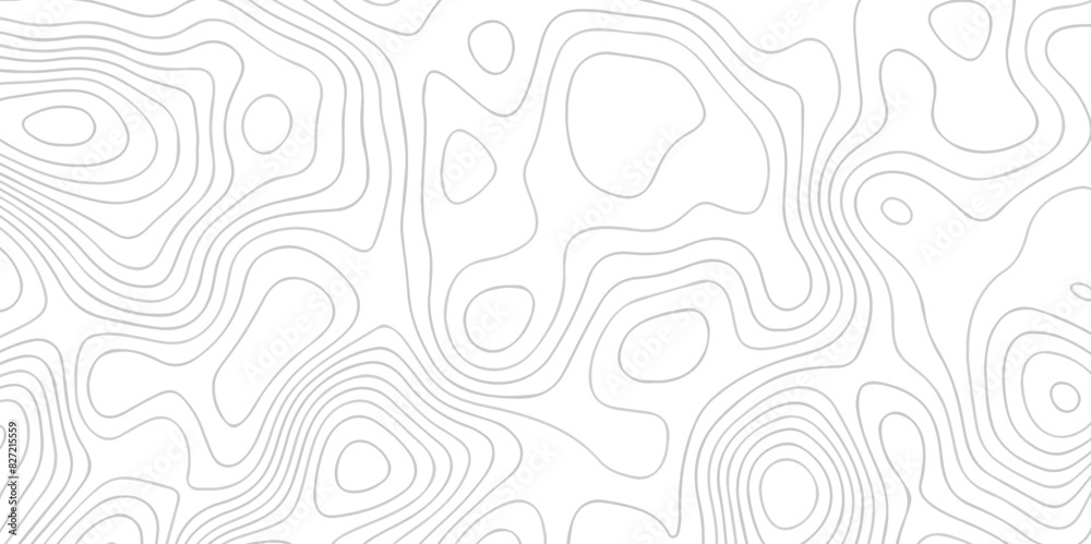 Black and white wave Seamless line. Vector geographic contour map ...