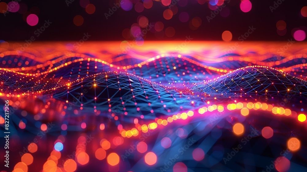 A high-resolution 3D model of a global database network, showcasing ...