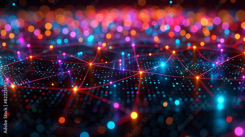 A futuristic 3D model of a global database network, showcasing ...