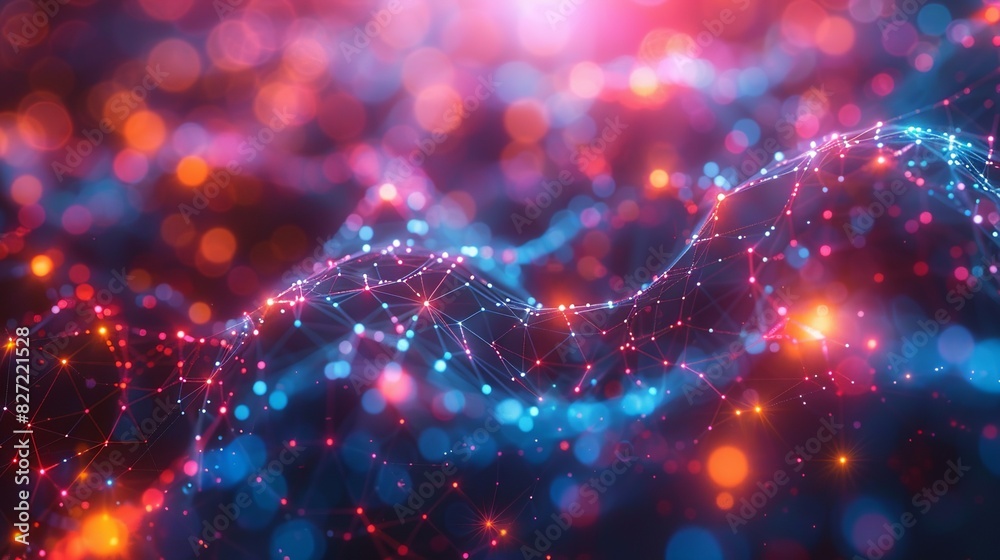 A high-tech representation of artificial intelligence, featuring a ...