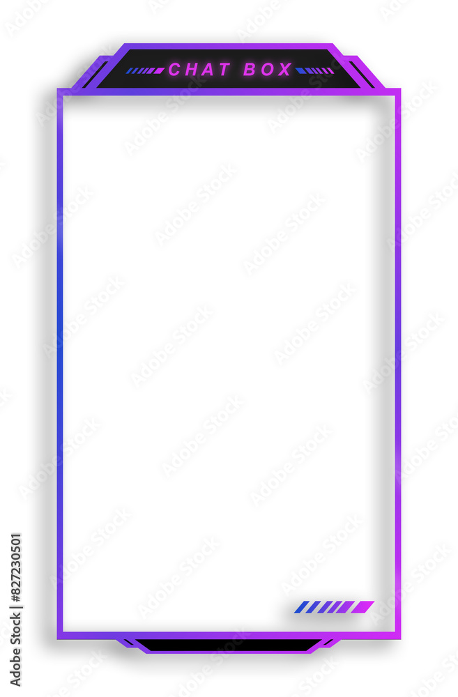Chatbox Blue and Purple Gothic Emo Theme Overlay Template For Streamer ...