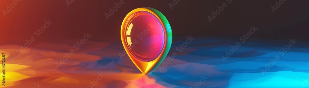 33 3D model of a vibrant location pin icon with smooth textures Stock ...