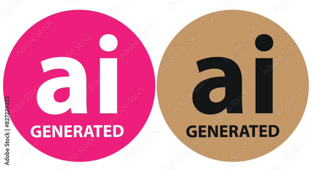 Artificial intelligence generated icon vector AI sign for graphic ...
