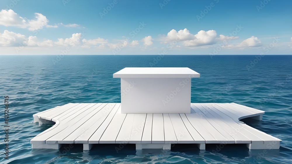 'sea ocean scene splay platform product presentation Podium poduim dais ...