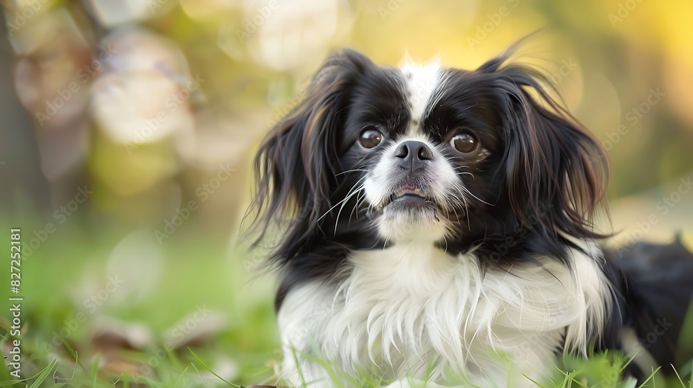The Japanese Chin is a small breed known for its distinctive appearance ...