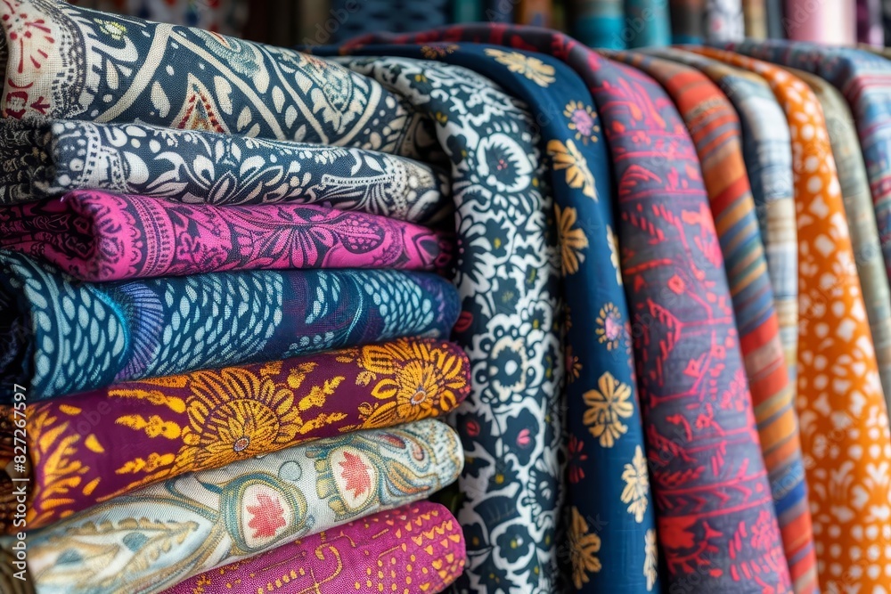 Handcrafted textiles with intricate patterns, celebrating Heritage ...