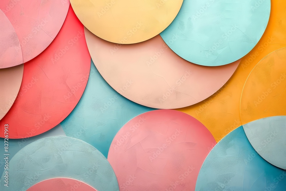 Soft, rounded geometric shapes in pastel colors, illustrating the Soft ...