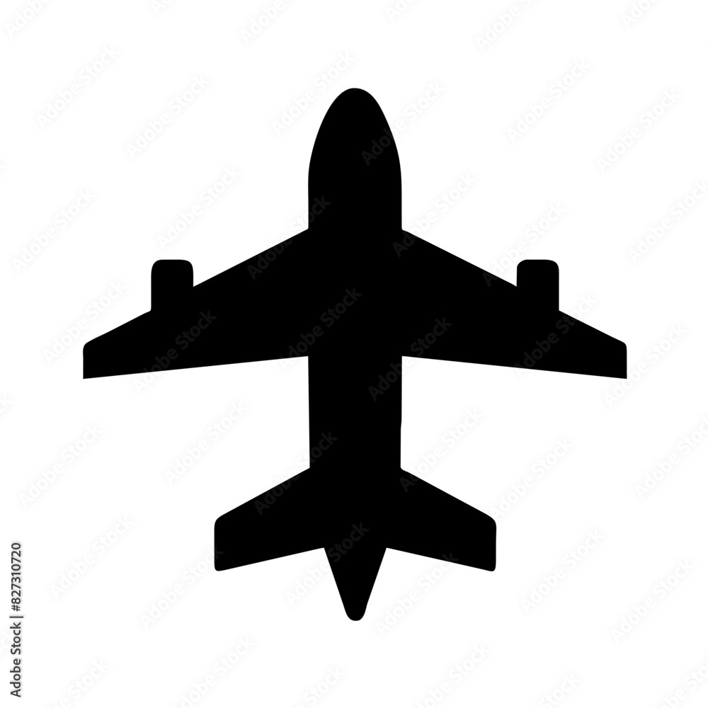 Airplane Icon - Aviation Symbol with Flying Emblem for Aircraft Graphic ...