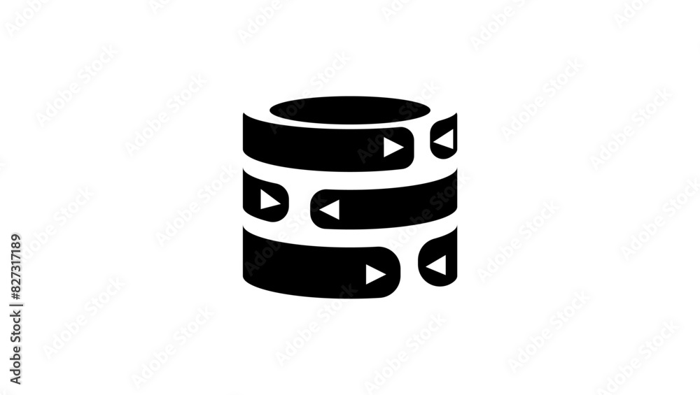 database logo, black isolated silhouette Stock Vector | Adobe Stock