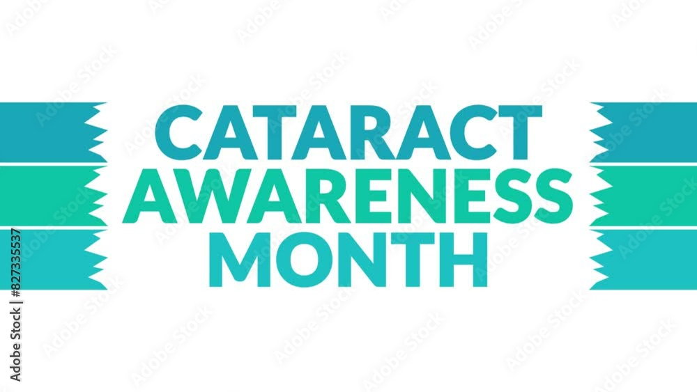 Cataract Awareness Month seamless looping Text Animation with side ... Cataract Awareness Month seamless looping Text Animation with side ...